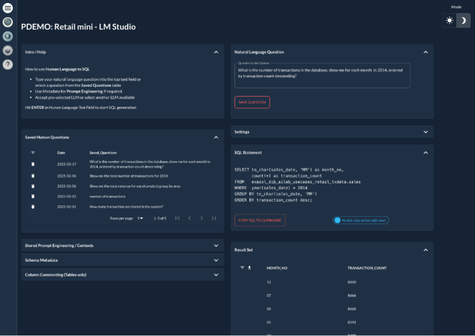 How to Build a Local Text to SQL Solution with Exasol